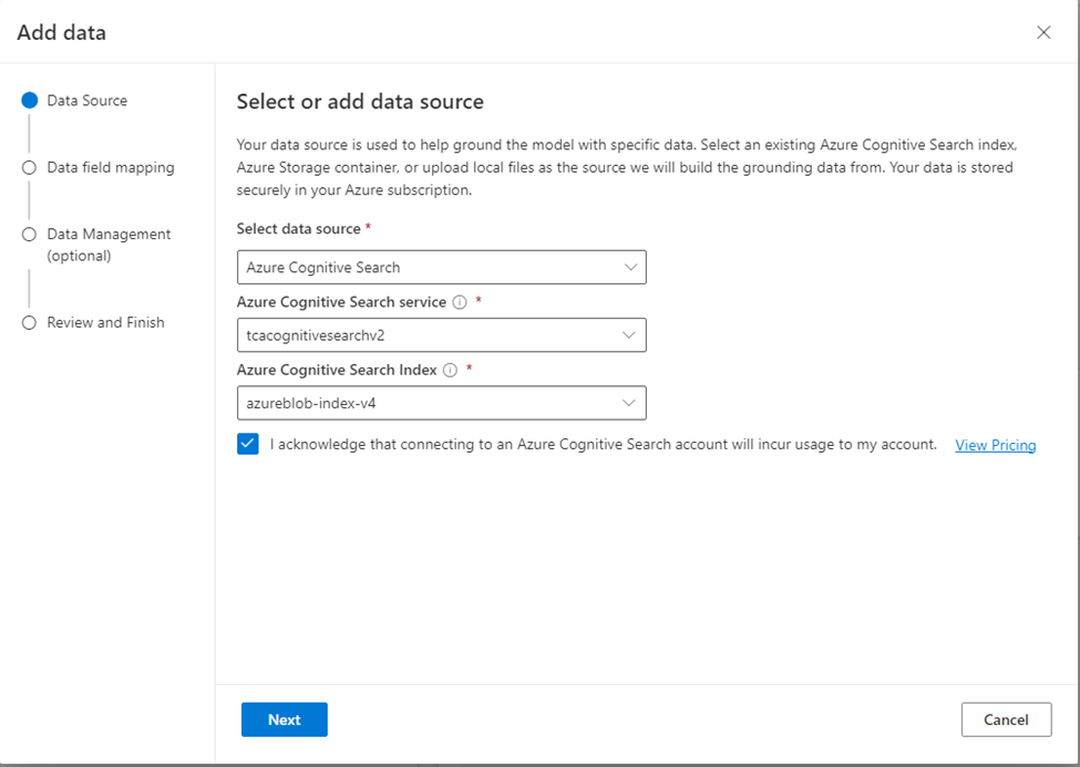Azure Open AI Studio not filtering any data when the cognitive search ... Azure Open AI Studio not filtering any data when the cognitive search ...