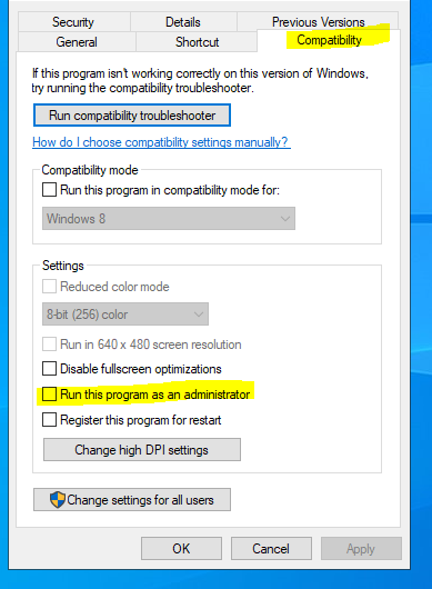 I need help with the compatibility tab - Microsoft Q&A