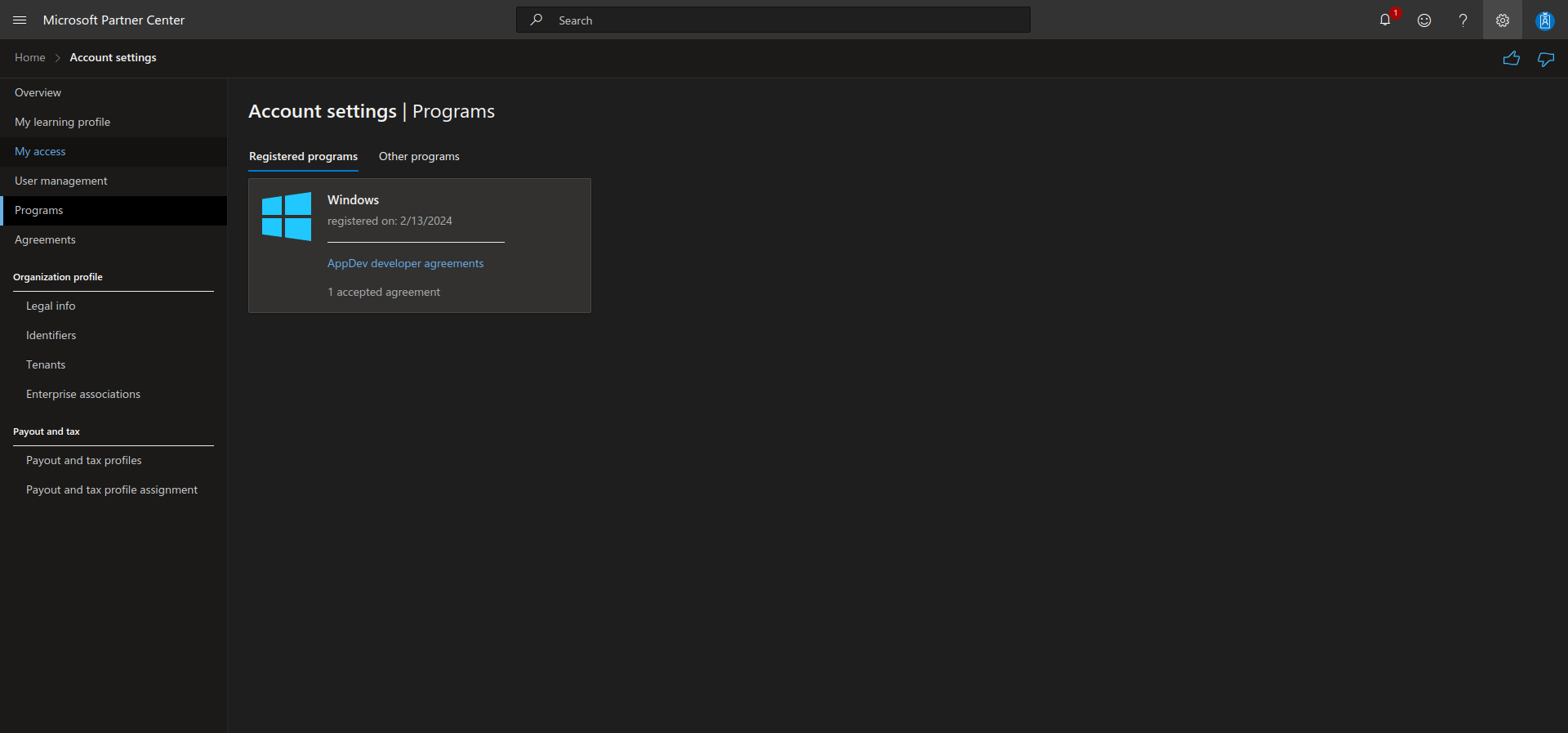 Partner option is not showing in legal info page and also not getting ...