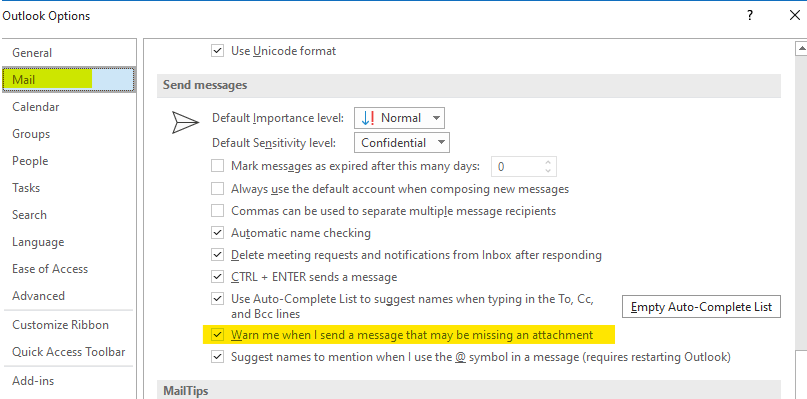 reminder to add attachment in new email outlook online - Microsoft Q&A