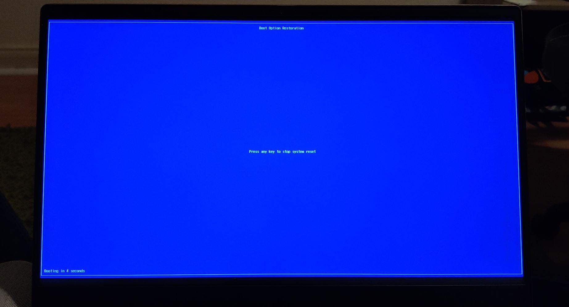 Stuck in a Blue Screen Boot Option Restoration Loop - Microsoft Q&A