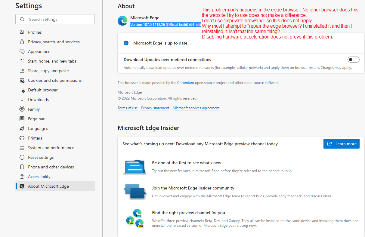 edge browser mouse scrolling is unbelievably slow - Microsoft Q&A
