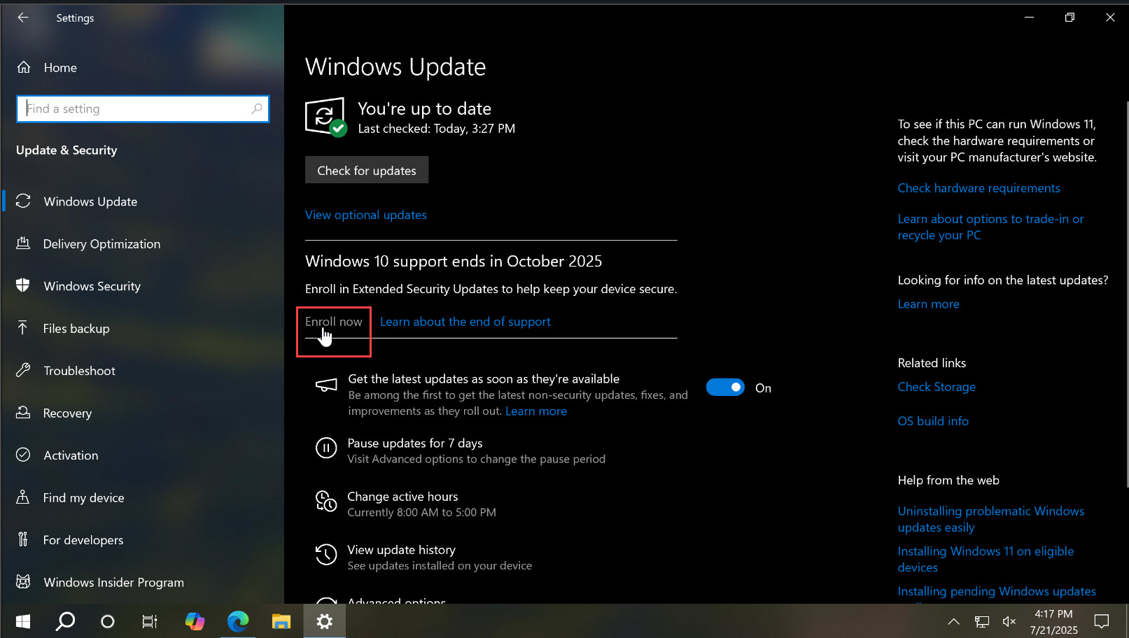 How to enroll Windows 10 in Extended Security Updates - ARTICLE ...