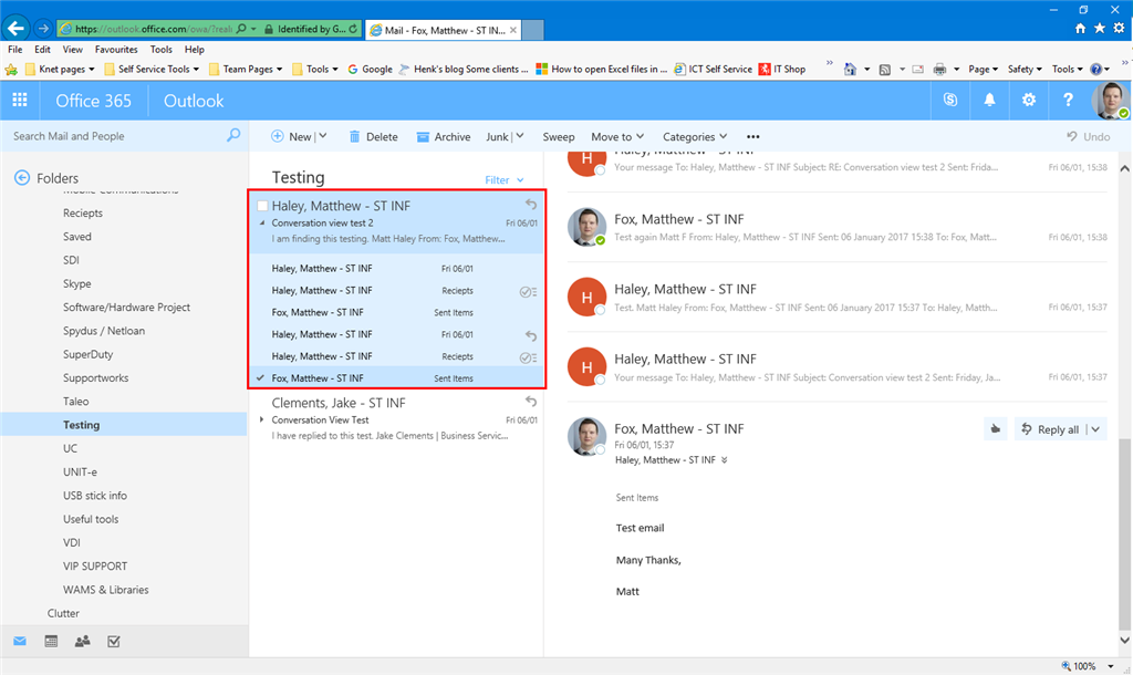 Outlook Conversation View - read receipts hiding sent items - Microsoft Q&A