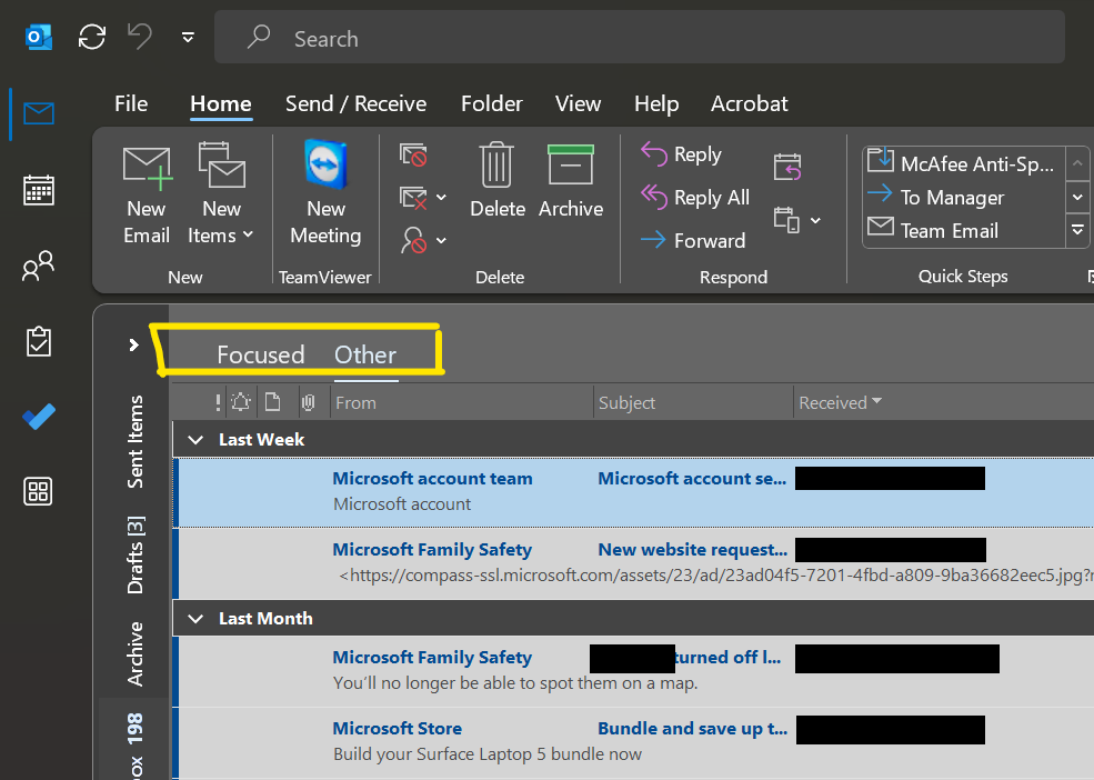 My outlook only sends me emails with ads. I do not receive any personal ...