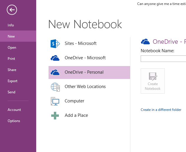 Adding Notebooks to OneNote - Microsoft Q&A