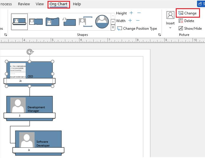 Visio Org Chart People pictures - Microsoft Q&A