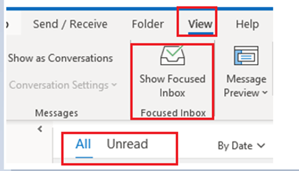 How to get All and Unread Options on Outlook - Microsoft Q&A