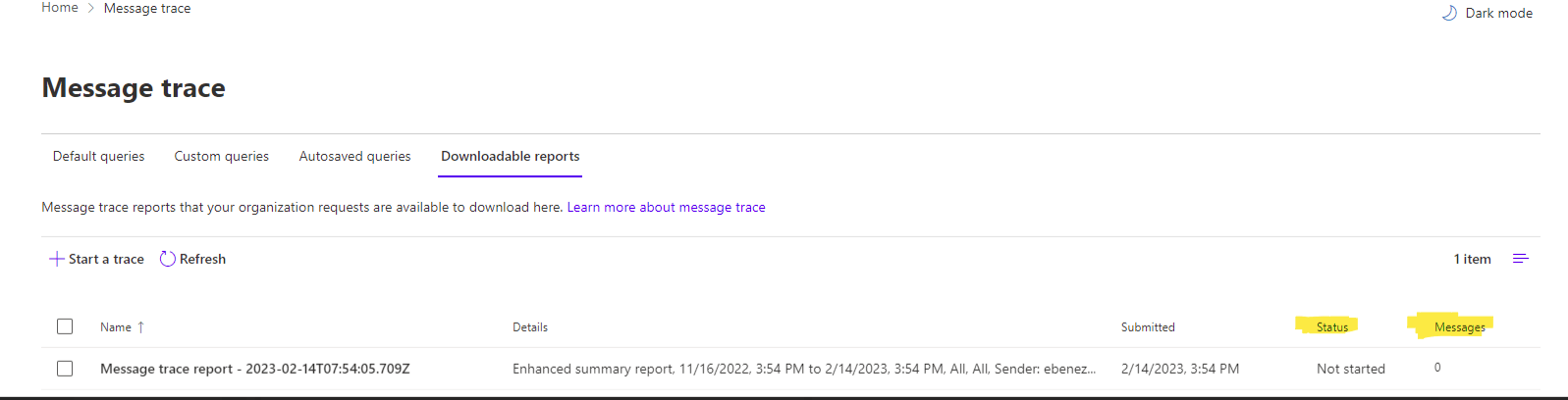 Message trace can't export 90 days reports - Microsoft Q&A
