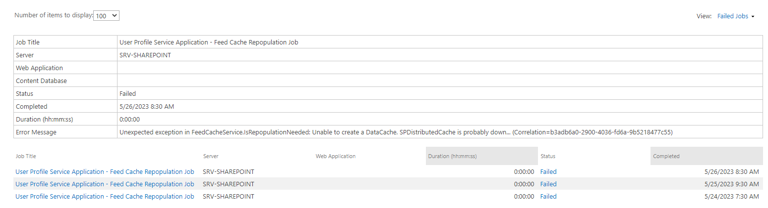 Timer Job Failed Microsoft Qanda 1326
