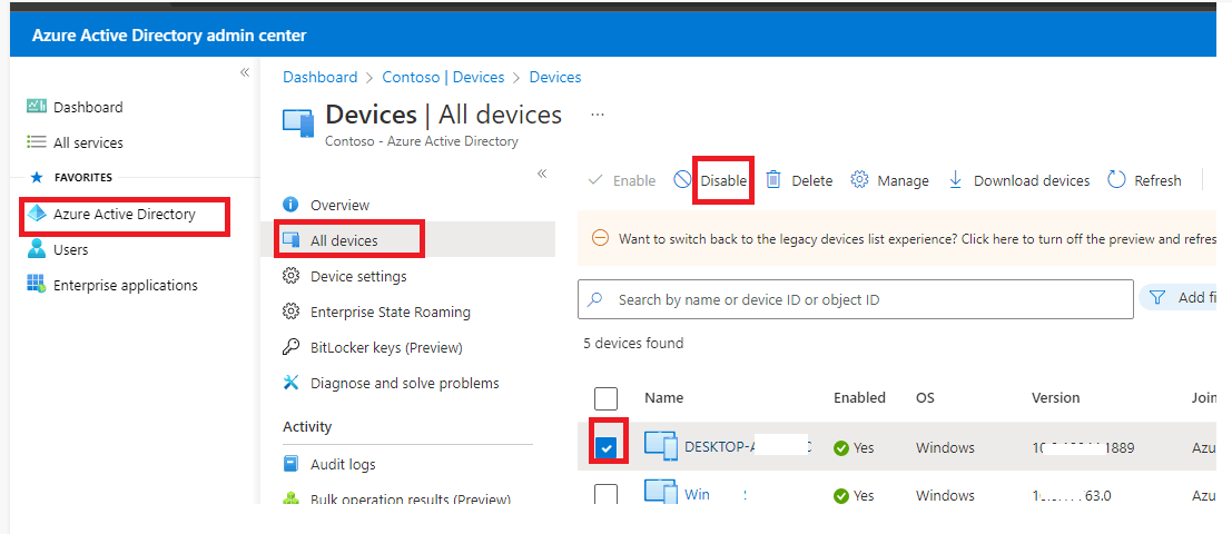 re enable device - Microsoft Q&A