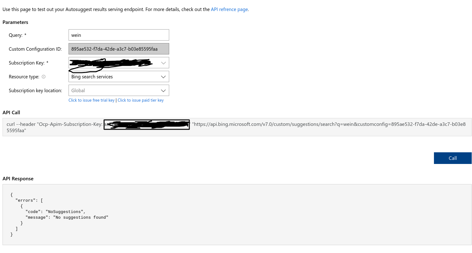 Autosuggest instance in Azure do not show any results - Microsoft Q&A