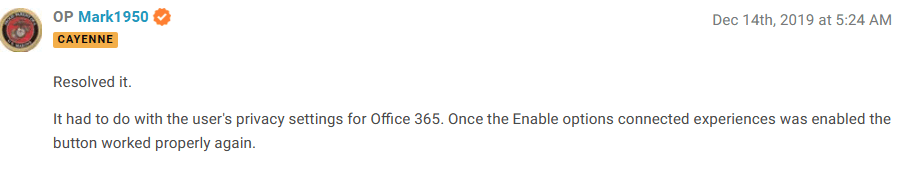 Office365 Word Get Add-ins is greyed out - Microsoft Q&A