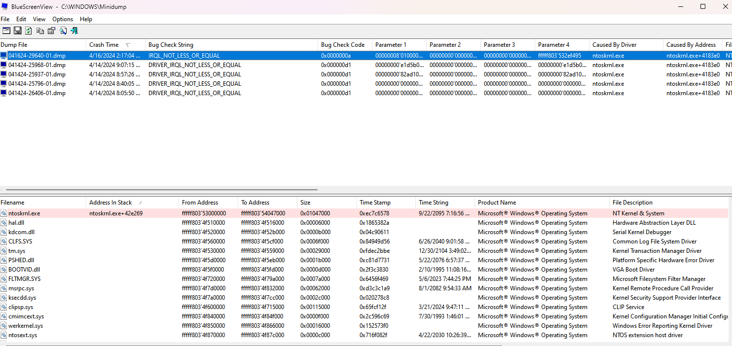 Computer Randomly Rebooting from a bugcheck 0x0000000a - Microsoft Q&A