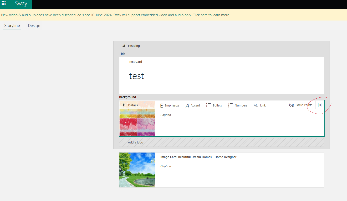Changing Photos in Sway (Either backgrounds or image cards) - Microsoft Q&A
