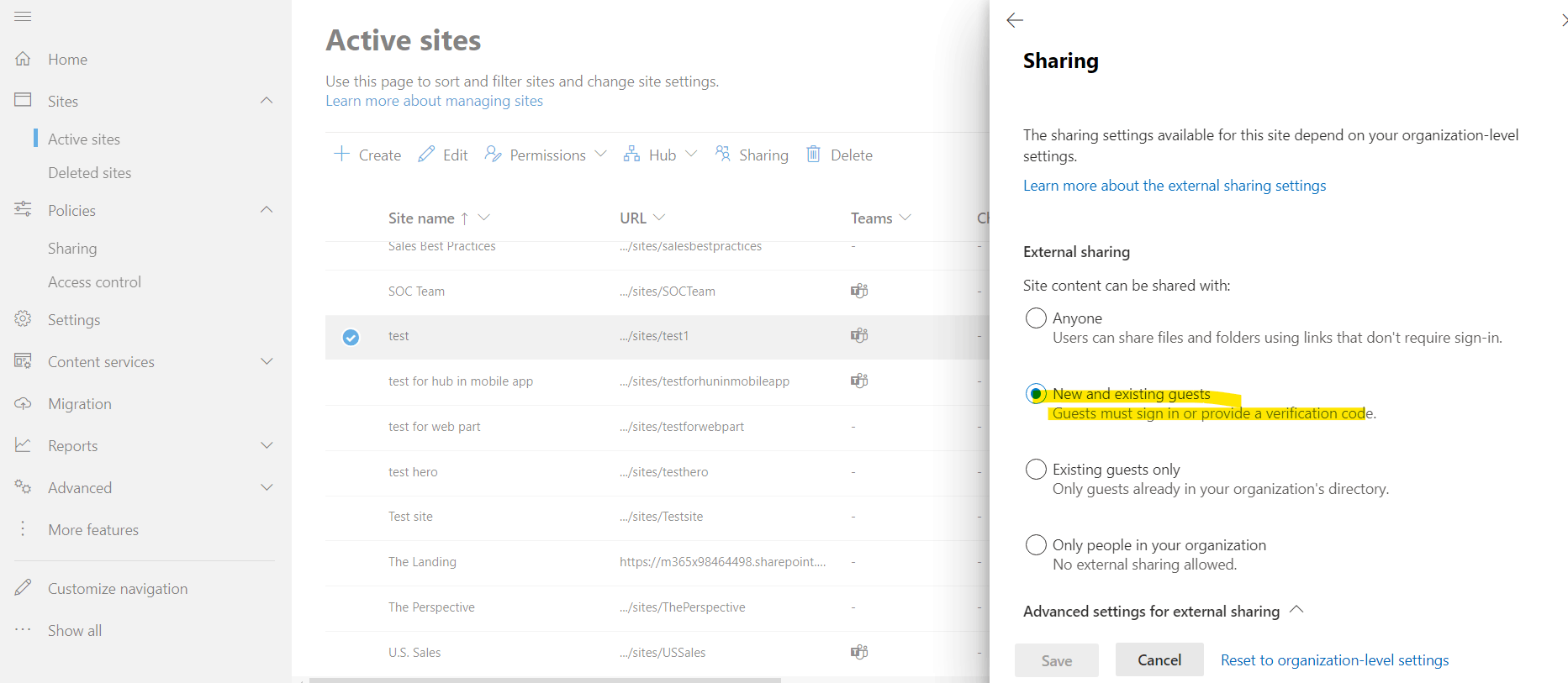 Restrict sharing anonymous links externally - Microsoft Q&A