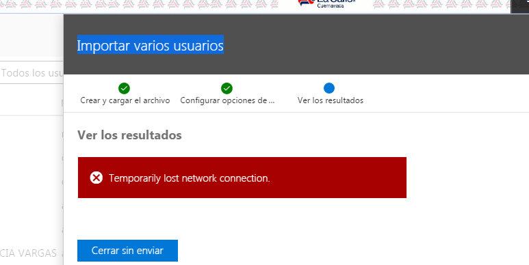 Temporarily lost network connection - Microsoft Q&A