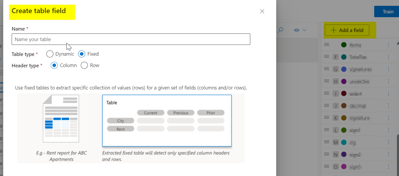 Tables not identified in layout for labellng - Microsoft Q&A