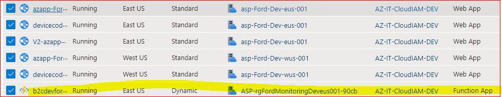 Azure App Services - need API to return all names - Microsoft Q&A
