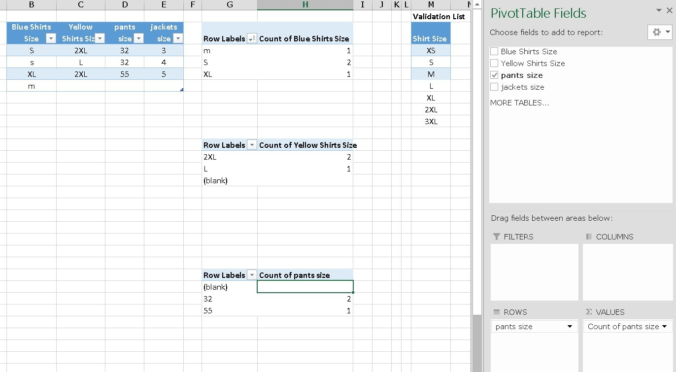 Uniform order on Excel - Microsoft Q&A