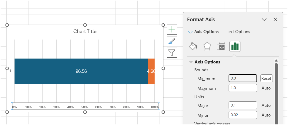 Fix Scale on 100% Stacked Bar Charts - Microsoft Q&A