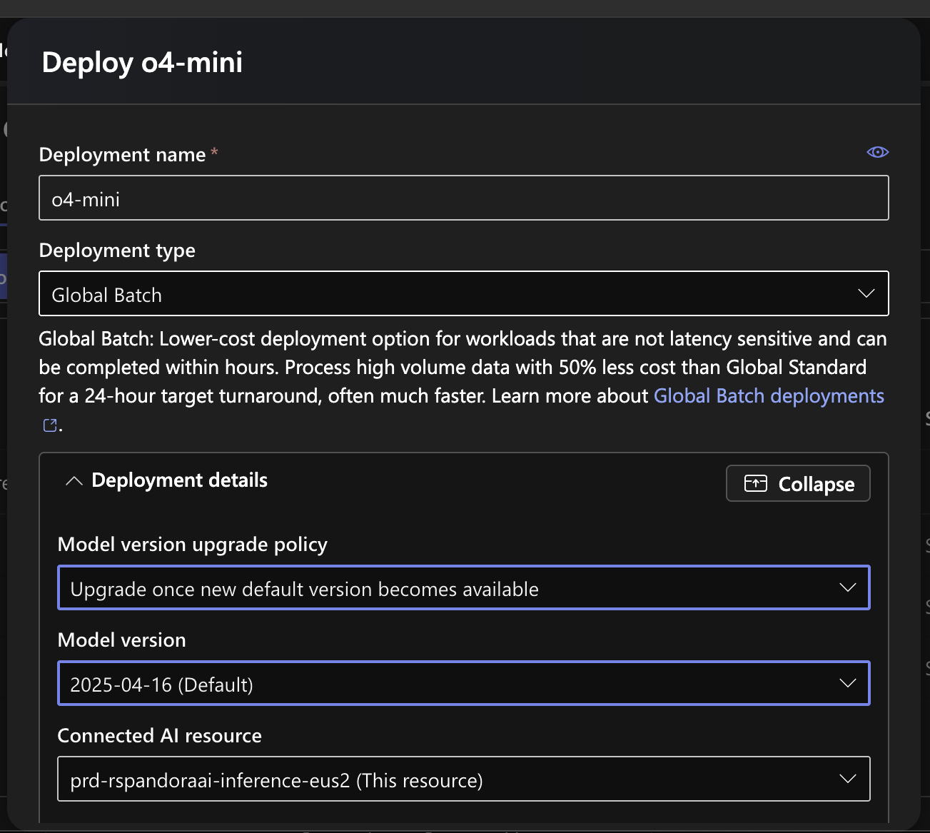 Not able to access deployed o4-mini for chat completion - Microsoft Q&A