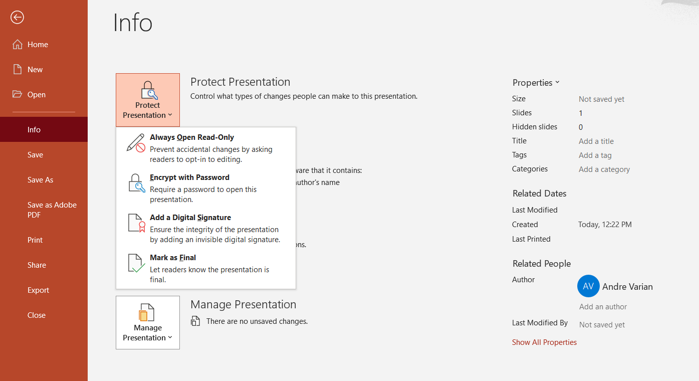 I would like to have restrict function (IRM permission) in my office 365 family - Microsoft Q&A