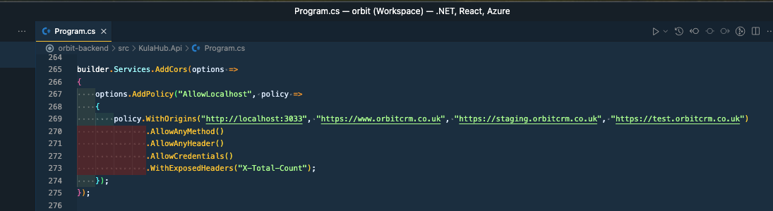 CORS configuration issues - Microsoft Q&A