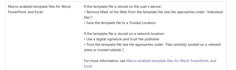 How do I unblock macros in a single file? - Microsoft Q&A