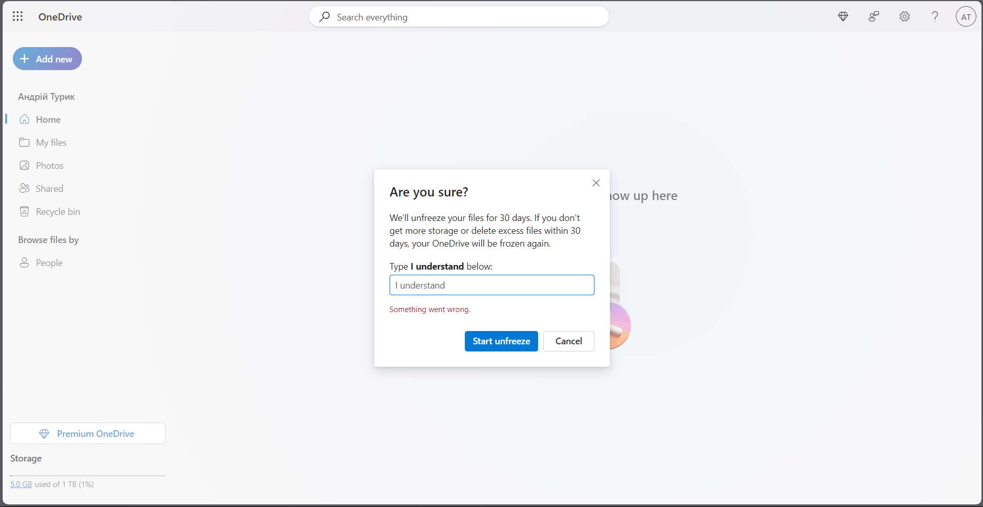 OneDrive problem - Microsoft Q&A