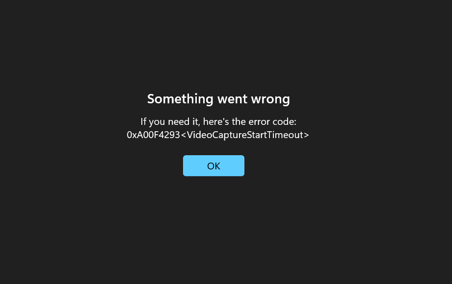 How to fix video capture timeout (0xa00f4293) error in windows 11 ...