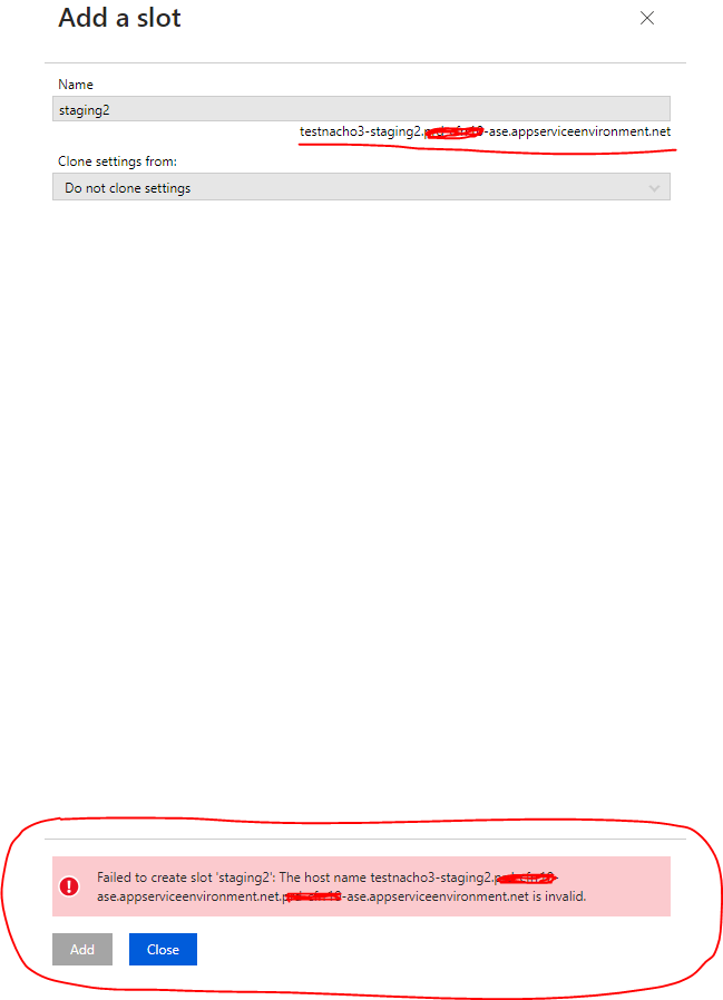 Impossible to create staging slot - Microsoft Q&A