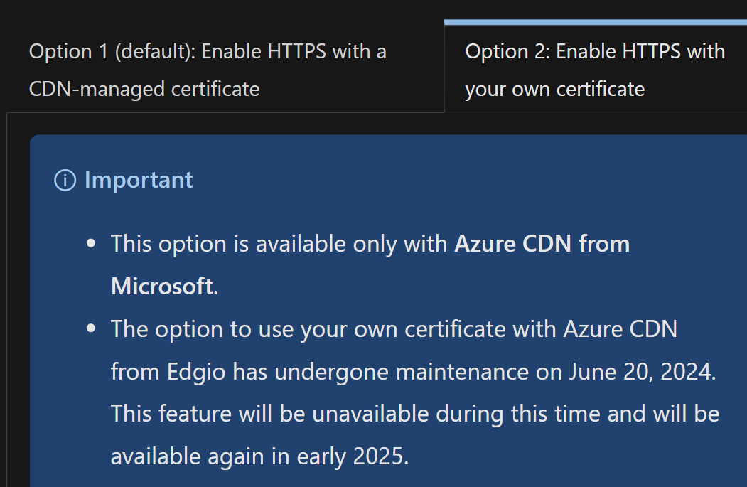 I need to assign a certificate to a Premium Edgio CDN - Microsoft Q&A