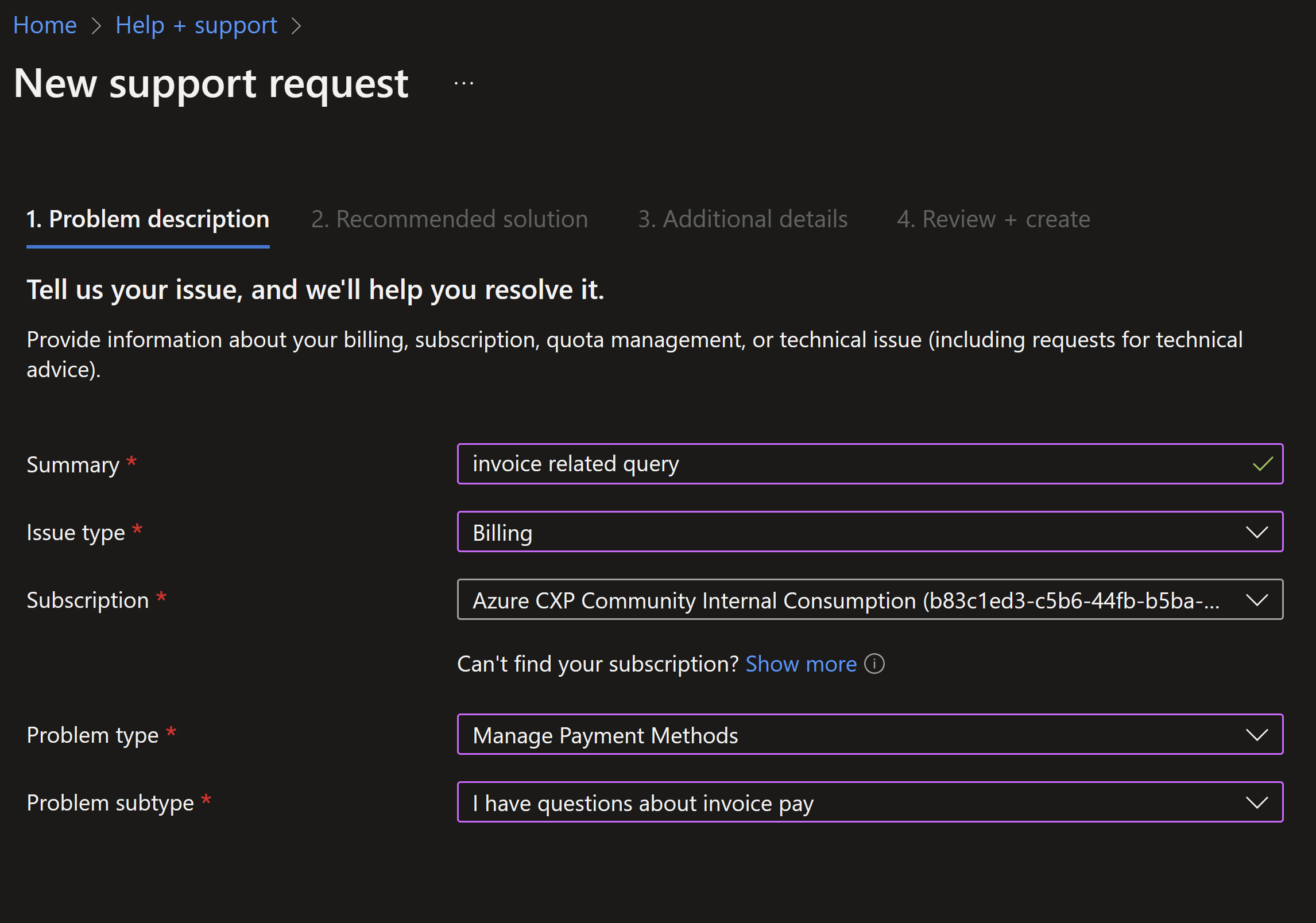 Partner is traying to create a support request to confirm if their ...
