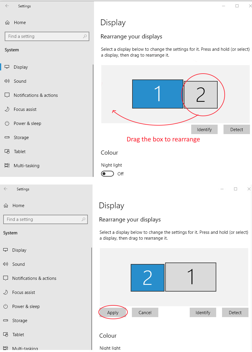 Display Two Monitors does not Identify correctly NOR does it allow me ...