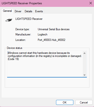 Code 19 Error in Device Manager (USB Devices) - Microsoft Q&A