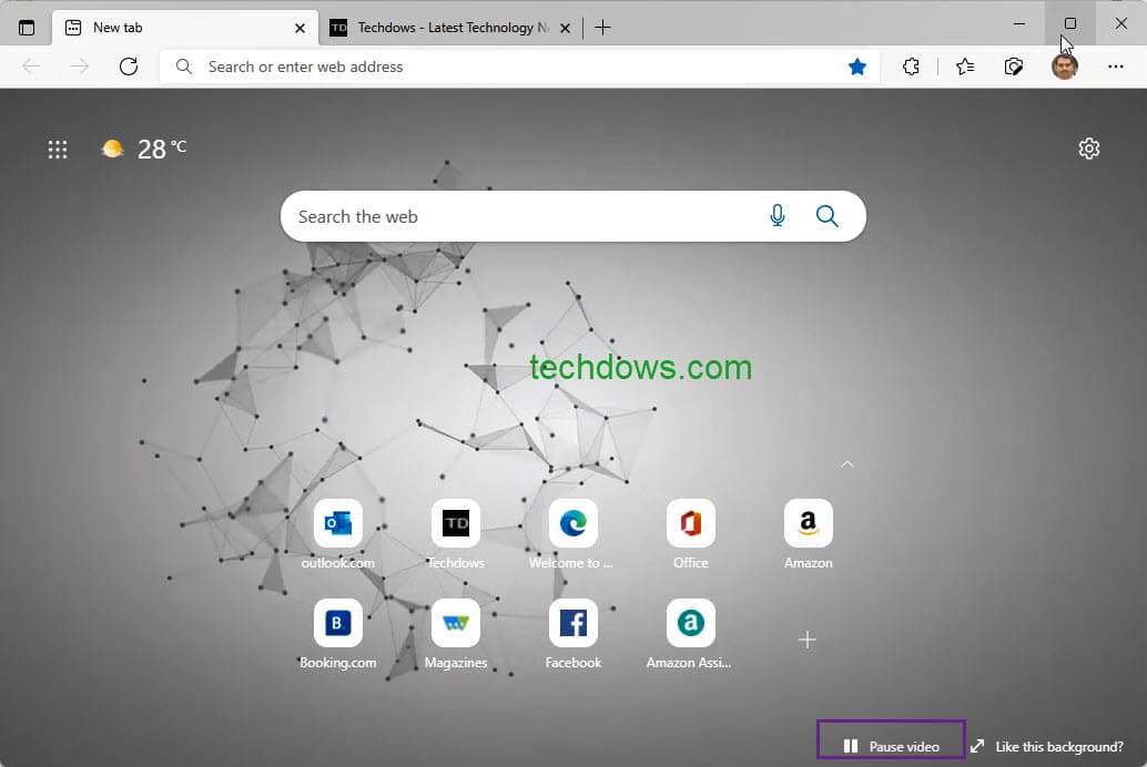 Microsoft Edge Background Information or Link - Microsoft Q&A