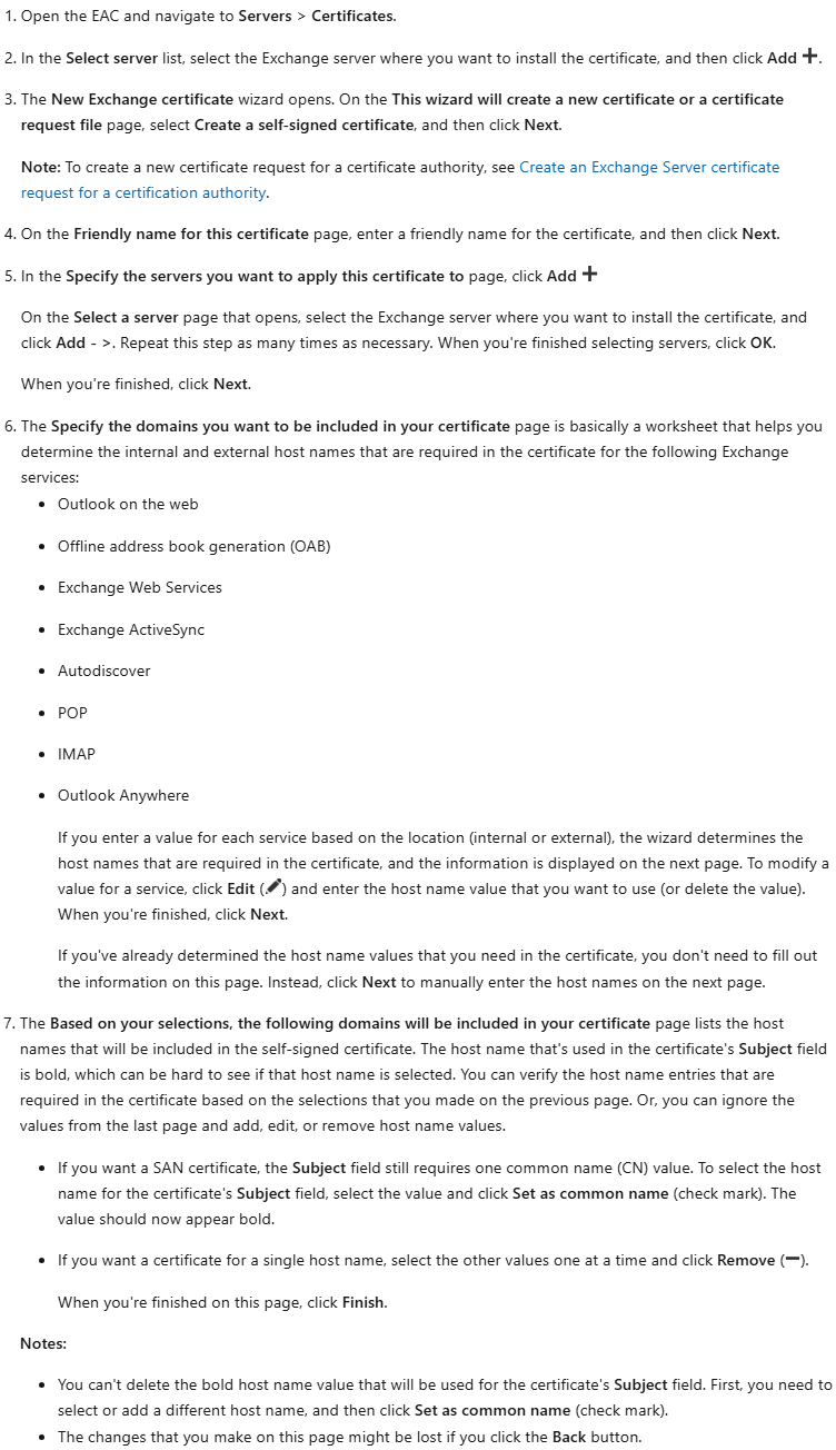 How to create self signed certificate in EAC for Exchange2019 on ...