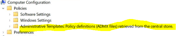 Aws Vdi Instances Retrieve Admx Files From The Local Computer Rather Than On Domain Controller
