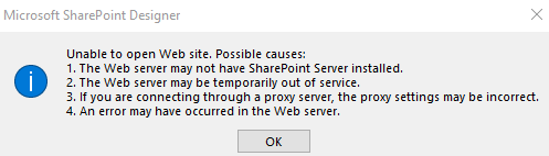 Unable to connect to SharePoint Online sites with SP Designer after ...