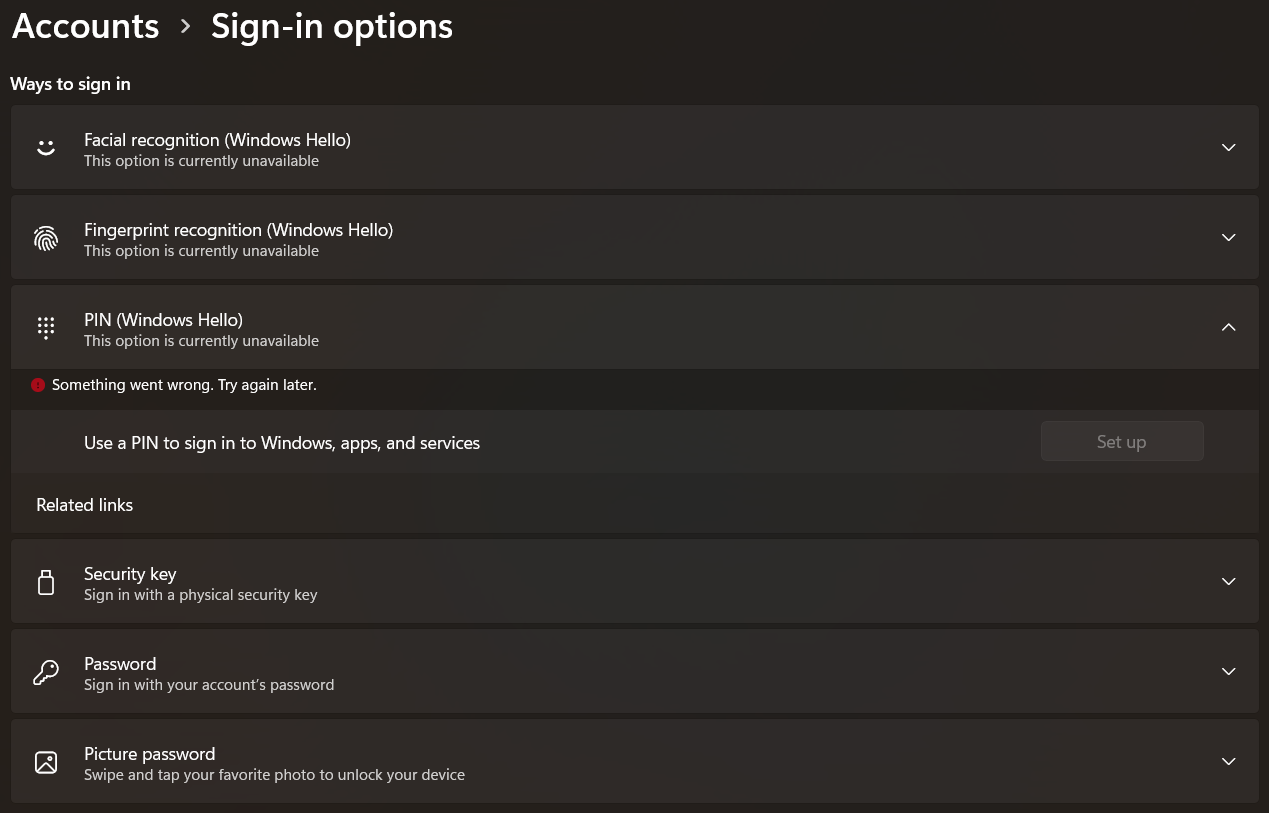 How to fix PIN (windows hello) is currently unavailable? - Microsoft Q&A