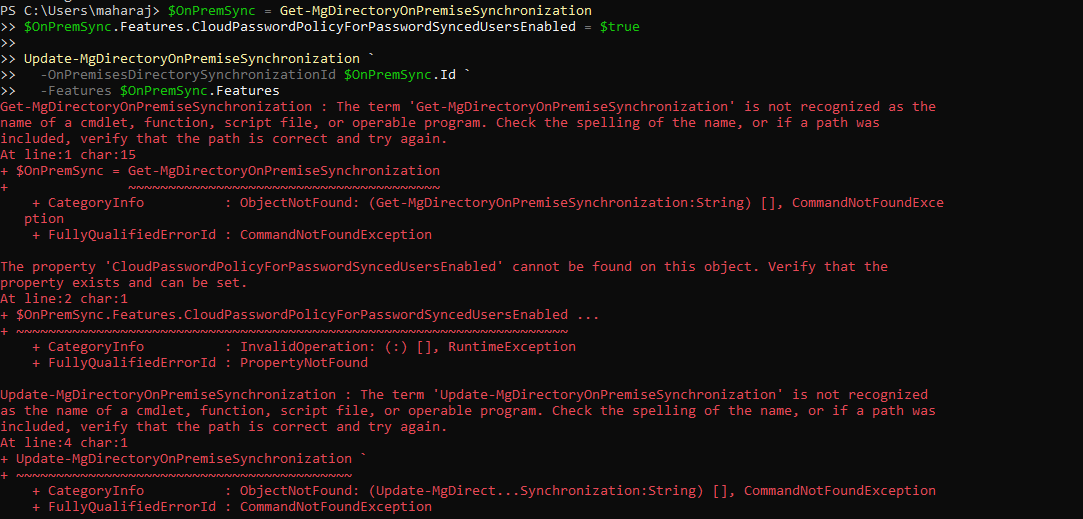 Unable To Run The Graph Command In Powershell Microsoft Qanda 7650