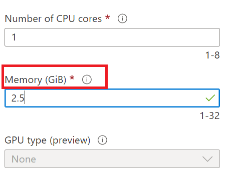 [Container Instance] Clarification in unit of the metric Memory Size/memoryInGB - Microsoft Q&A