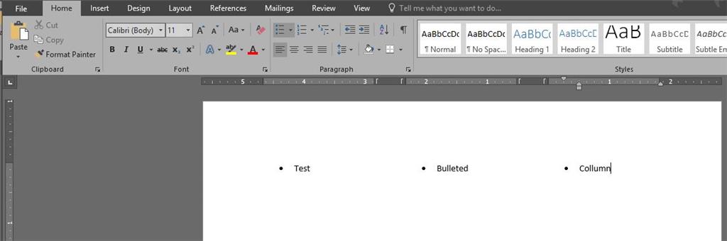 Need help on creating a three bulleted columns - Microsoft Q&A