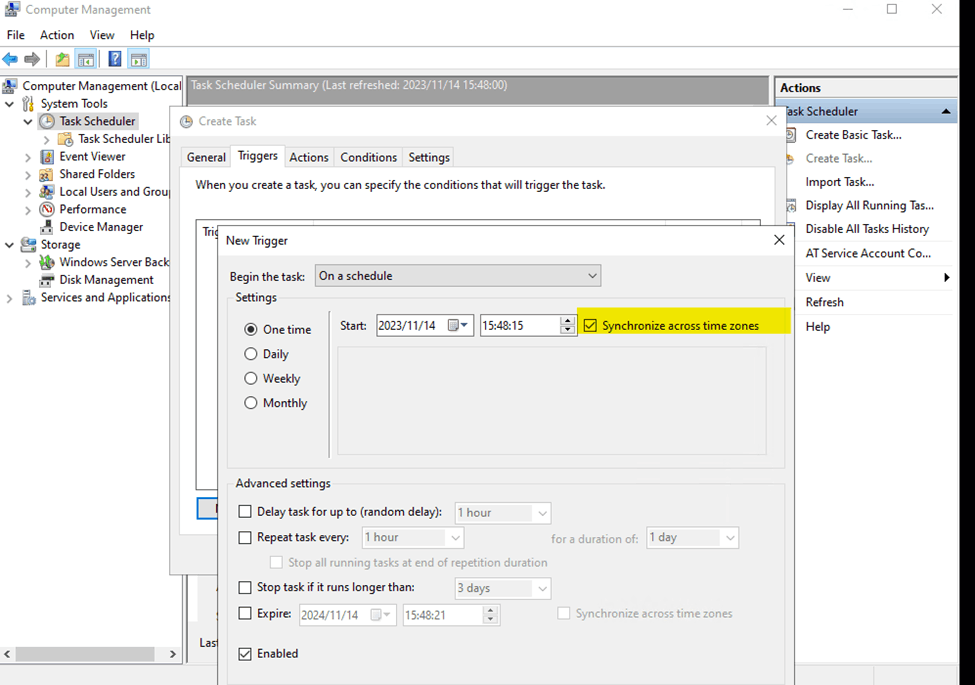 Task Scheduler run unexpectedly after server reboot following DST ...