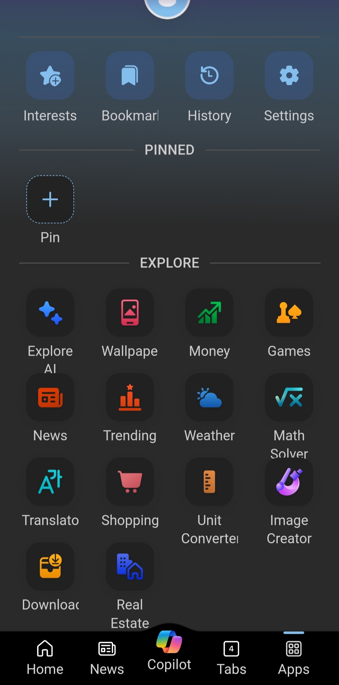 the reward dashboard doesnt show on bing app and when i open it from ...