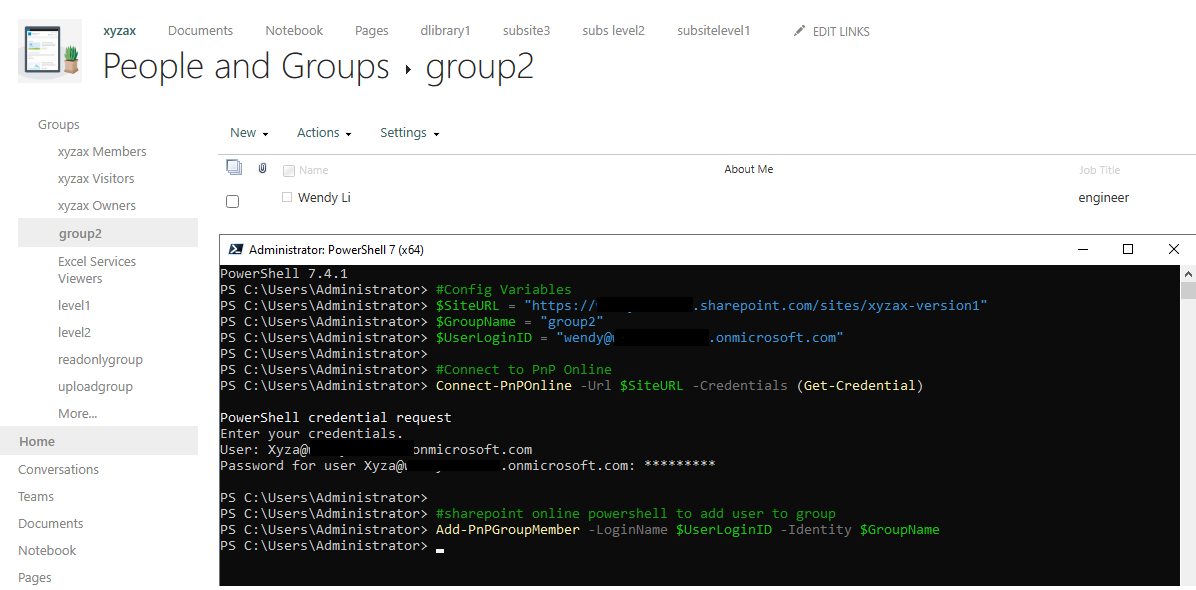 Pnp Powershell Add Pnpgroupmember Help Microsoft Qanda 