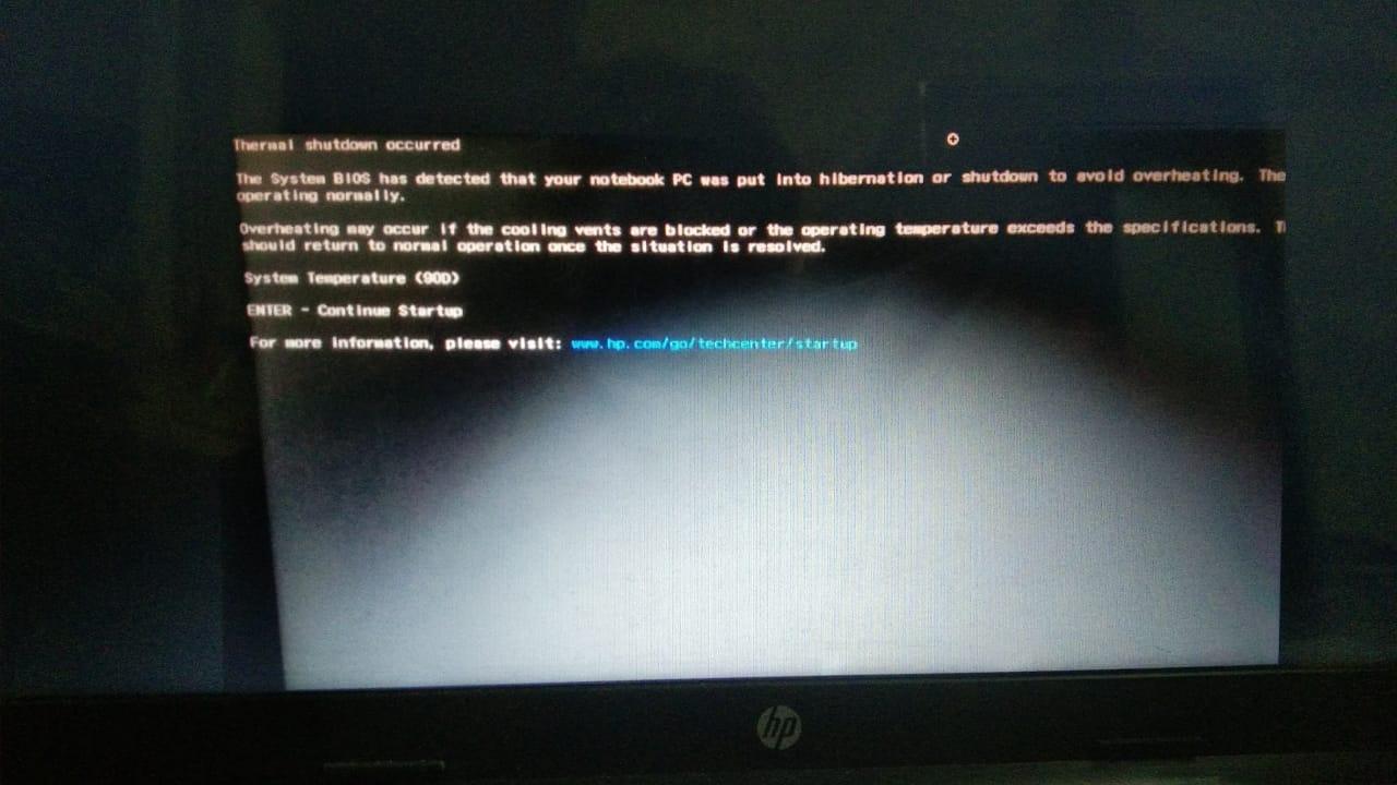 My laptop is getting locked due to temperature idk what is the problem ...