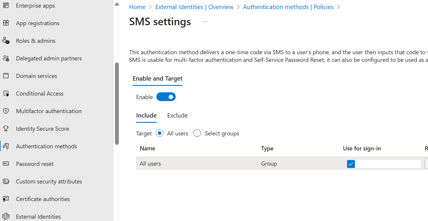 Phone number (SMS OTP) as primary login not available in Microsoft ...