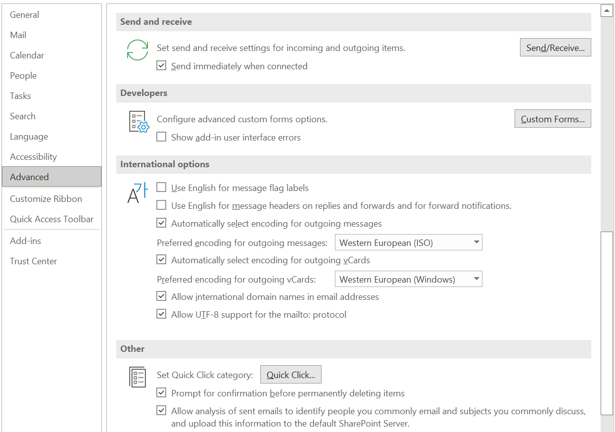 The option "Disable hardware acceleration" in Outlook 365 disappeared ...